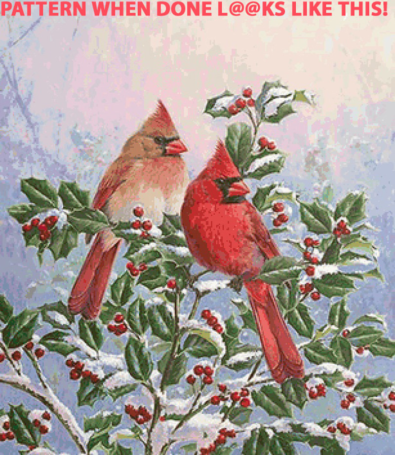 Cardinal Pair Cross Stitch Pattern***look***buyers Can Download Your ...